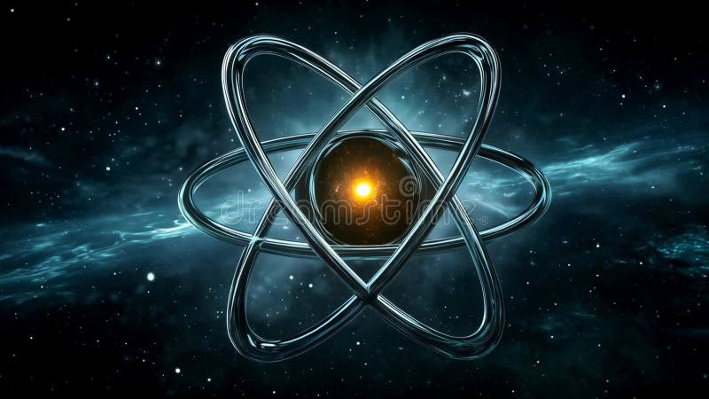 Atomic Nucleus in Quantum Space Stock Video - Video of biology, nucleus ...