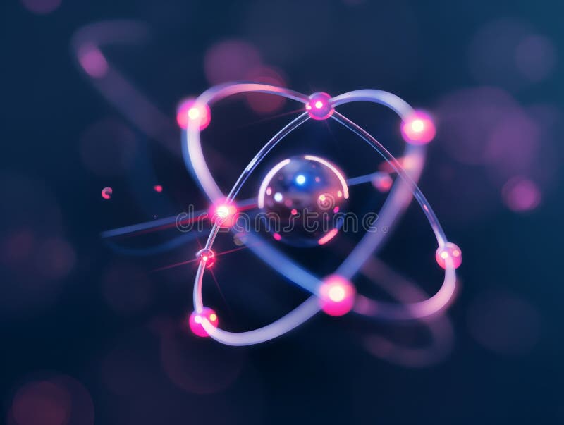 Glowing Atomic Structure Concept Stock Photo - Image of illuminated ...