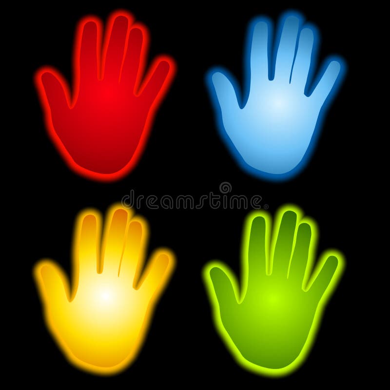 The Human Aura in Blue Purple Glow Stock Illustration - Illustration of ...