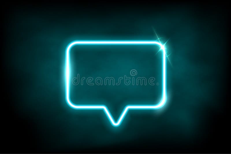Neon Speech Buble Stock Illustrations – 54 Neon Speech Buble Stock ...