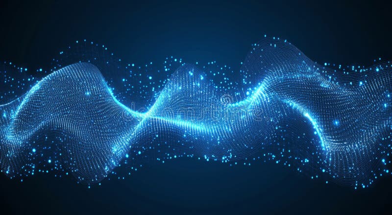 Glowing Background with an Abstract Blue Connection of Networks Stock ...