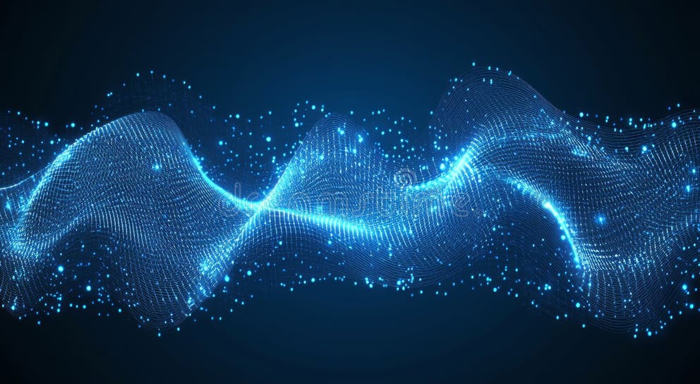 Glowing Background with an Abstract Blue Connection of Networks Stock ...