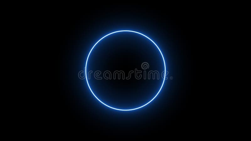 Glowing Background with Blue Neon Circle. Abstraction for Your Ad and ...