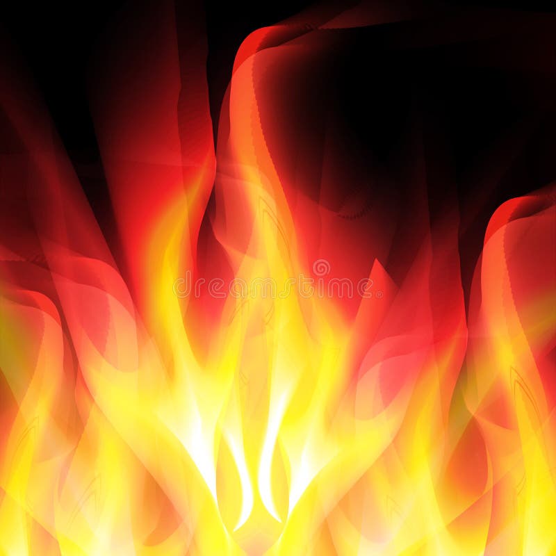 Glowing Background with Bright Fire Stock Illustration - Illustration ...