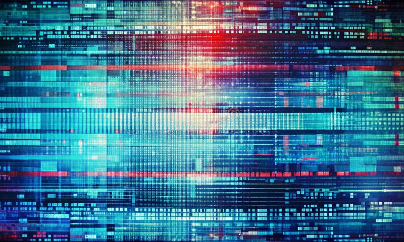 A Glowing Background Consisting of Different Blue Polyline Pixels and ...