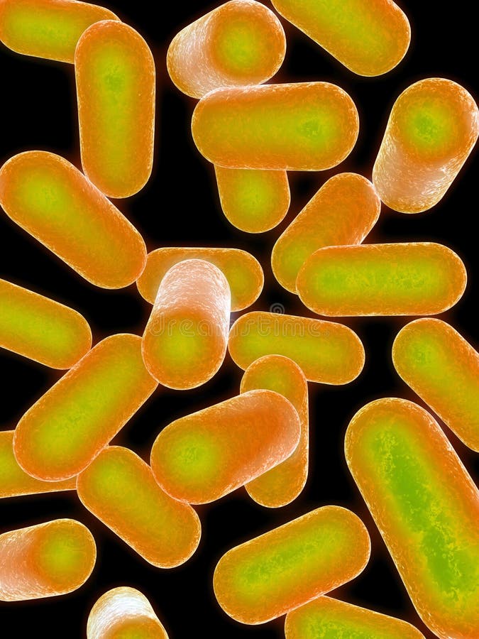 Glowing bacteria stock illustration. Illustration of biology - 4832780