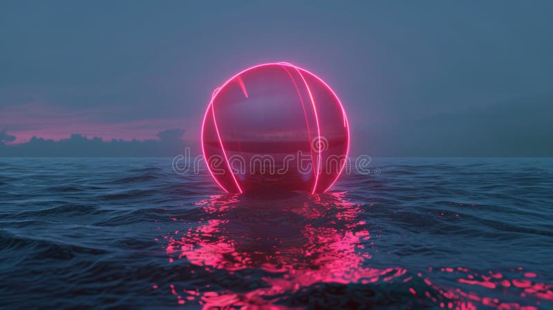 Glowing Orb Floating Dark Water Night Stock Photos - Free & Royalty ...