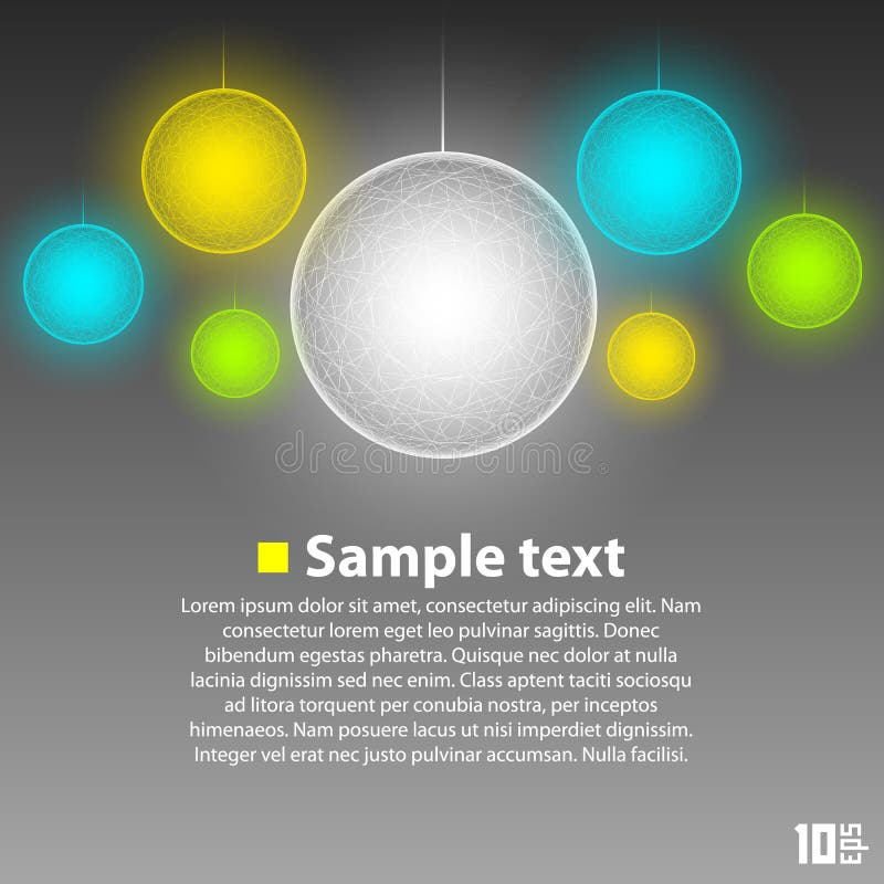 Glowing balls stock vector. Illustration of chandelier - 49513501