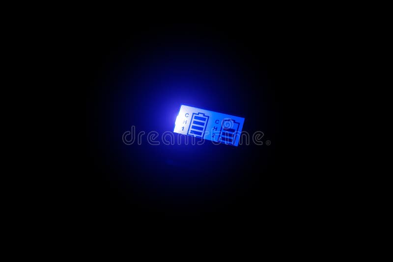 Glowing Battery Charge Indicator. Fast Charging Technology Stock Image ...