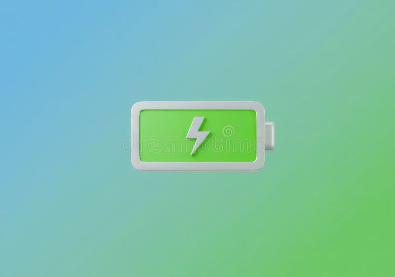 Glowing Battery Icon Power Indicator for Apps and Devices Stock ...