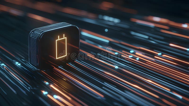 Glowing Battery Indicator Design with Bold Aesthetic and Modern Visual ...
