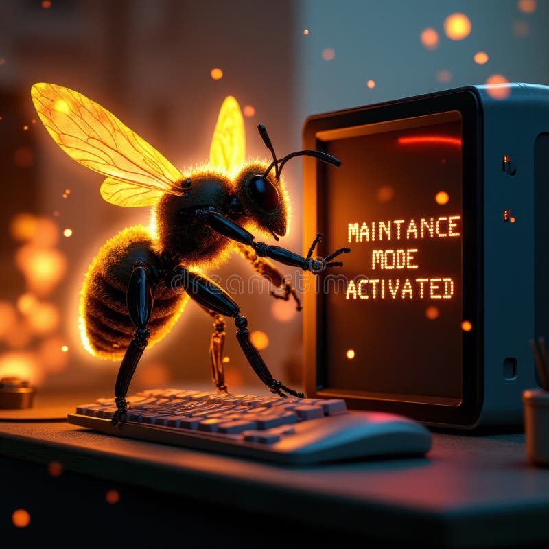 Bee Maintaining System Generative AI Stock Illustration - Illustration ...
