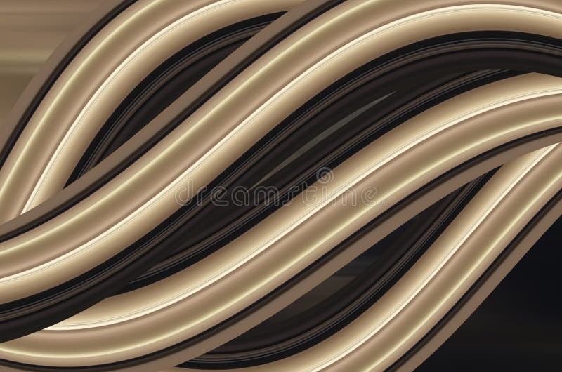Glowing Beige Brown Waves on a Dark Background. Banner for Design, Web ...