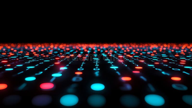 Abstract Digital Wave Glowing Binary Code Blue Orange Hues Stock Photos - Free & Royalty-Free ...