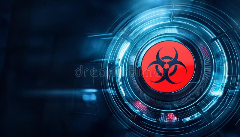 Biohazard Warning Symbol in Futuristic Design Stock Illustration ...