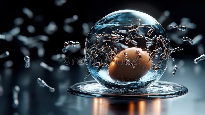 A Glowing Biological Sphere Encapsulating DNA-like Structures ...