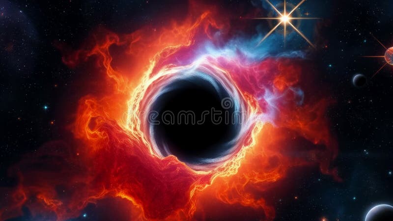 A Glowing Black Hole with a Fiery Accretion Disk Radiates Intense ...