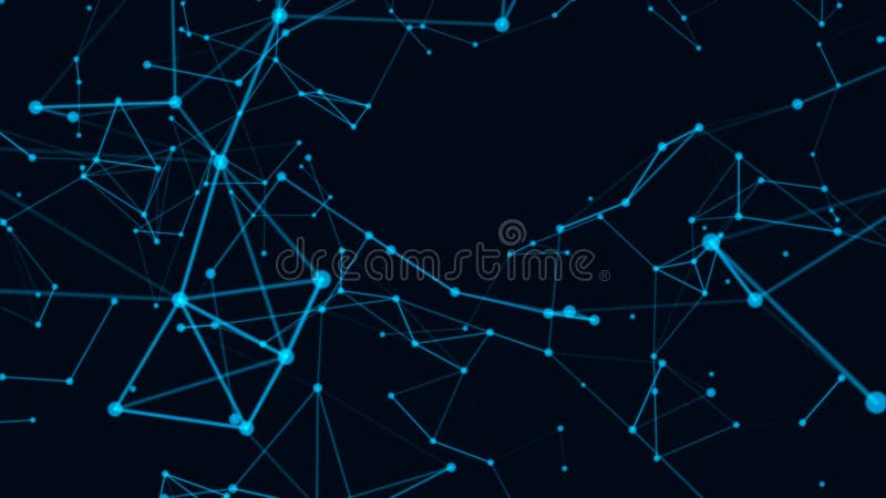 Glowing Black Plexus Big Data Abstract Plexus Technology Futuristic