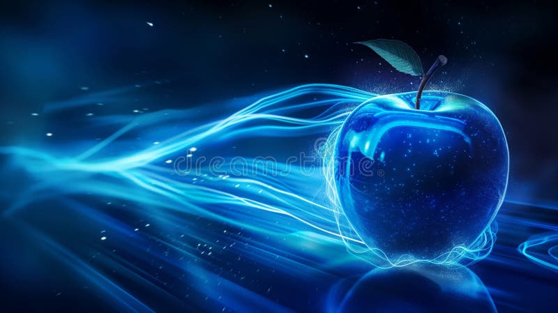 Luminous Blue Apple Light Trails Stock Photos - Free & Royalty-Free ...