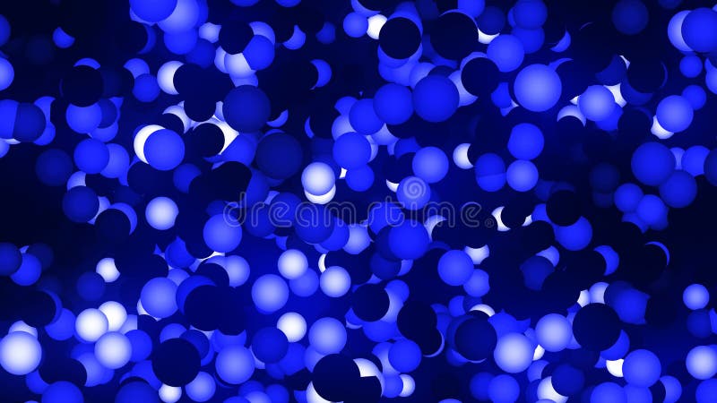 Glowing Blue Balls Glow and Fly in Space. Abstract Creative Background ...