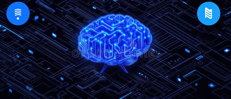 Digital Brain Circuit Board Concept Stock Image - Image of connection, board: 388107887