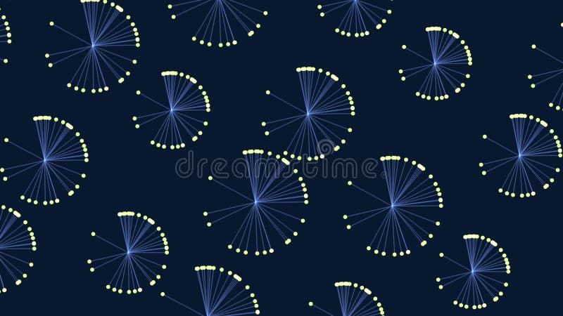 Glowing Blue Circle Pattern Forms Flower Design Stock Video - Video of ...