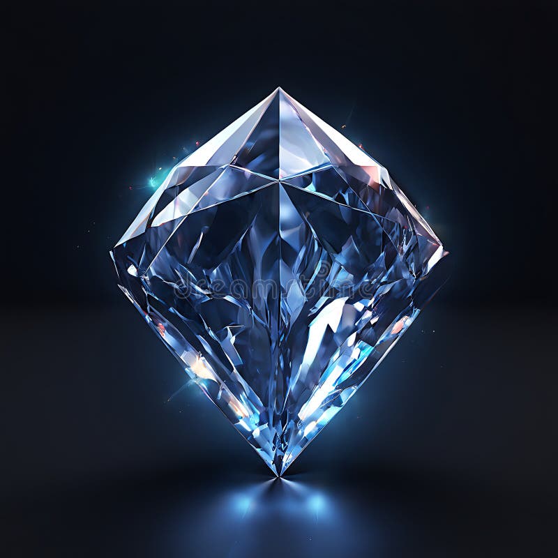 Glowing Blue Diamond stock photo. Image of dark, gorgeous - 365069578