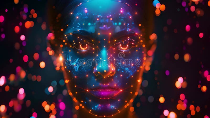 Digital Human Face Concept Illustrating Artificial Intelligence Stock ...