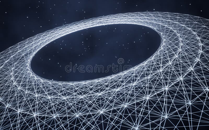 Glowing Blue Digital Lines, 3d Rendering Stock Illustration ...