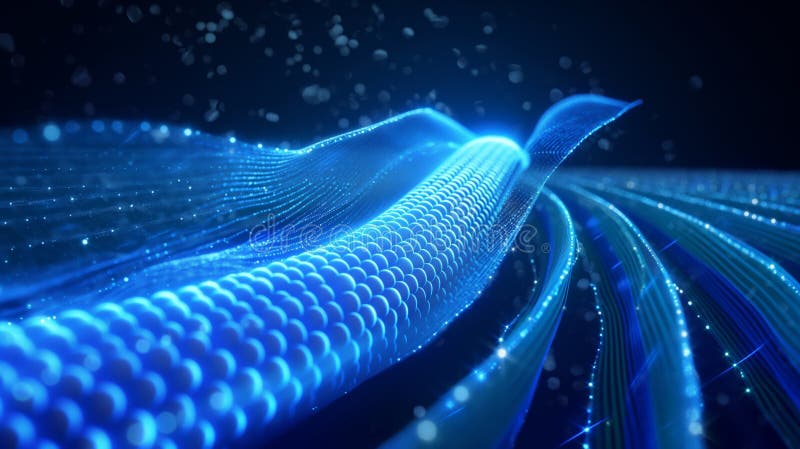 Glowing Blue Digital Wave stock photo. Image of background - 325035016