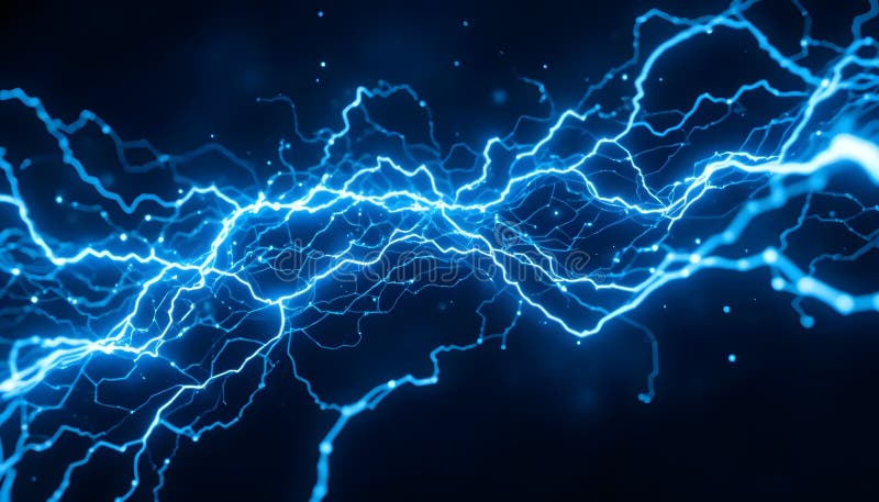 Futuristic Electric Circuit Visualization with Flowing Plasma Currents ...