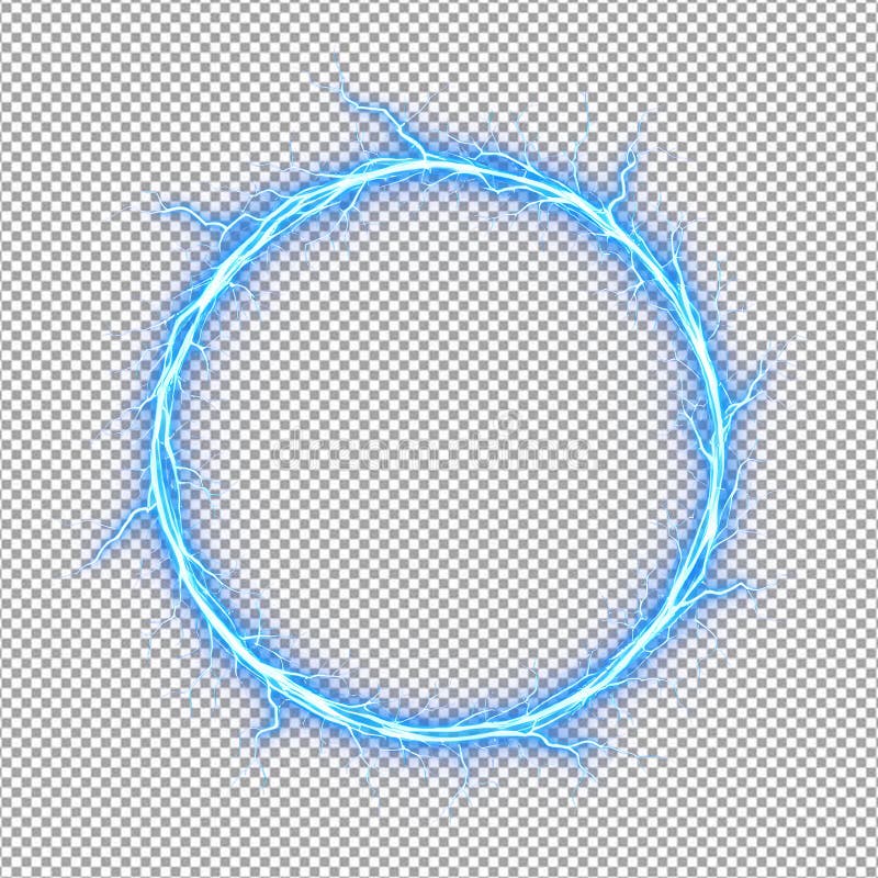 A Glowing Blue Electric Ring Stock Illustration - Illustration of ...
