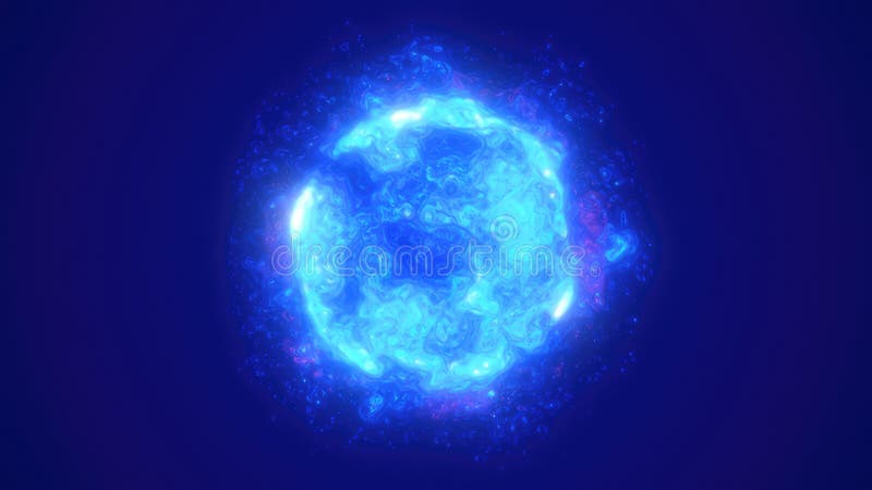 A Glowing Blue Energy Sphere with Dynamic Textures and Swirling ...
