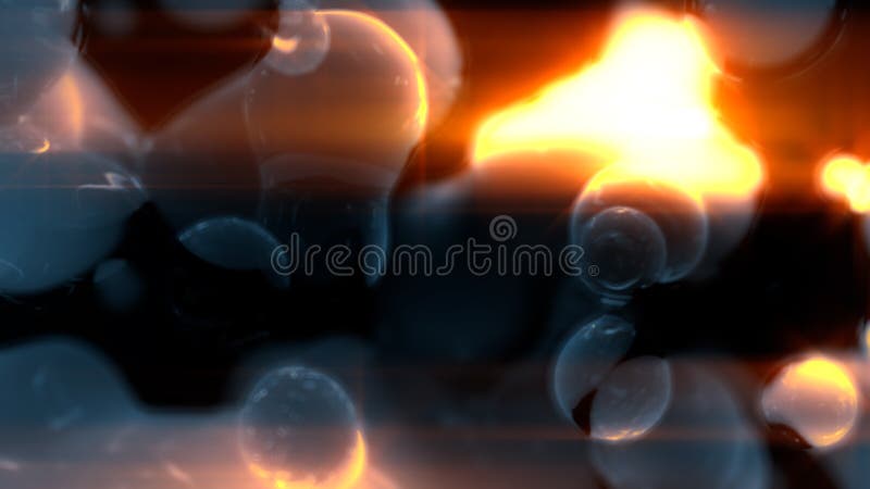 Glowing Blue Fantastic Benign Bubbles Particles - Dark Bokeh Background - Abstract 3D Rendering ...
