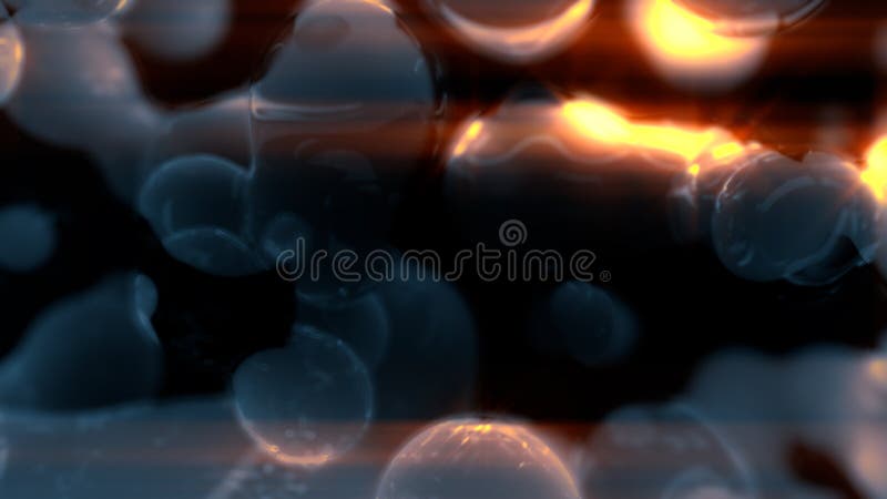 Glowing Blue Fantastic Mild Elements Particles - Dark Bokeh Bg ...