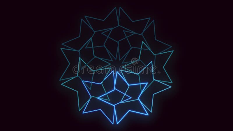 Glowing Blue Geometric Pattern Striking Design Element for Websites and ...