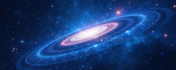 Glowing Blue Gravitational Lensing Effect, Abstract Space Backdrop ...