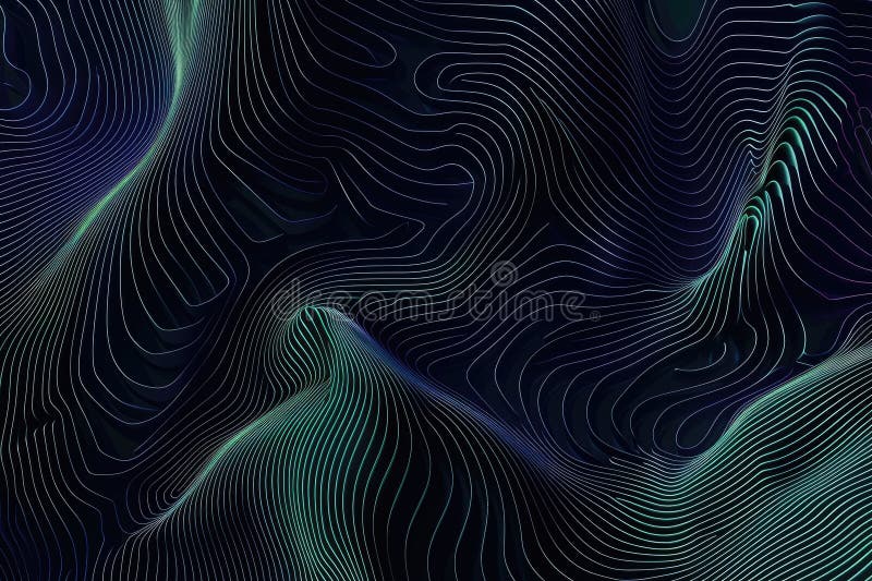A Glowing Blue and Green Topographic Map. AIG51A Stock Photo - Image of ...
