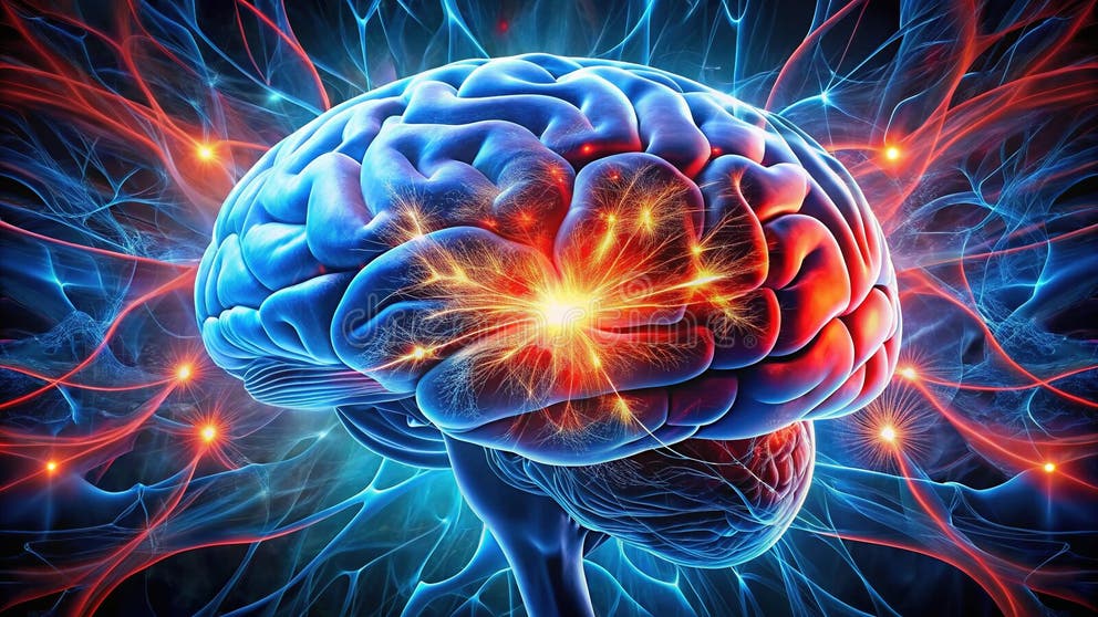 A Glowing Blue Human Brain Visualizes Neural Activity with a Striking ...