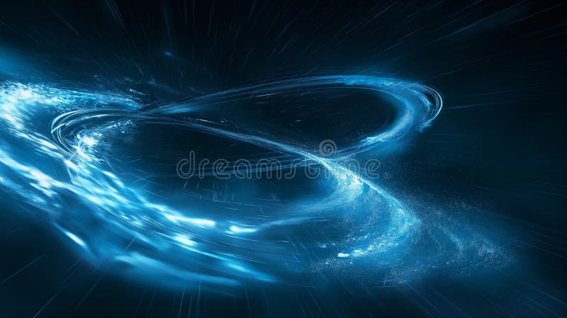Glowing Blue Infinity Symbol in Space Stock Image - Image of mysterious ...