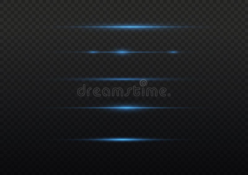 Glowing Blue Line, Horizontal Light Rays, Flash Stock Vector ...