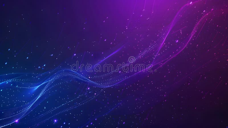 Glowing Blue Mesh Network on Dark Purple Gradient Abstract - AI ...