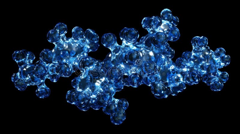 Glowing Blue Molecule Representation of Nicotinamide Mononucleotide ...