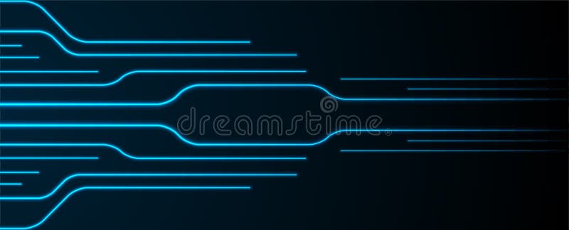 Glowing Blue Neon Circuit Board Lines Background Stock Vector ... Glowing Blue Neon Circuit Board Lines Background Stock Vector ...