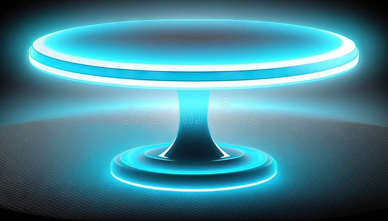 A Glowing Blue Object on a Black Background with a Black Background ...