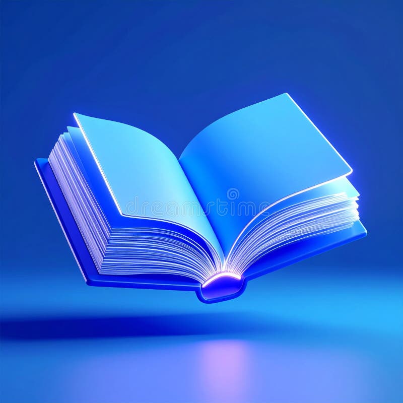 Blue Open Book Logo with Stars Stock Vector - Illustration of bookstore ...