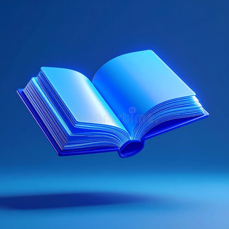 Blue Open Book Logo with Stars Stock Vector - Illustration of bookstore ...