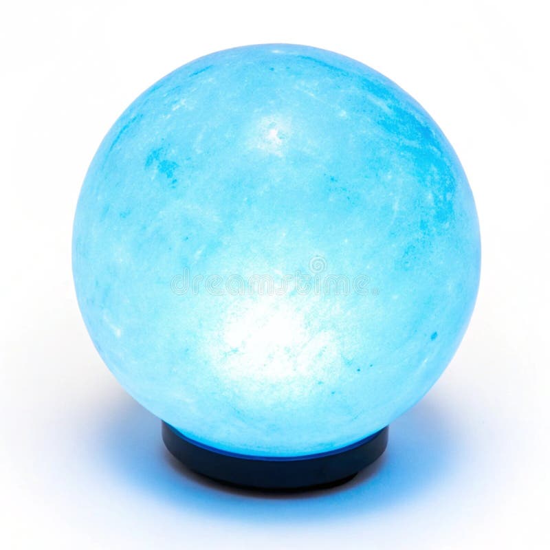 Glowing Blue Orb Isolated on White Background Stock Illustration ...