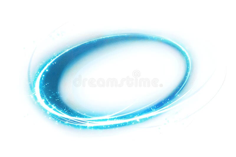 Glowing Blue Oval Line: Abstract Vector Graphic, Perfect for Tech ...