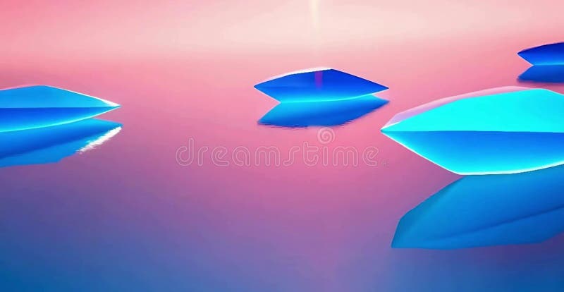 Glowing Blue Particles Drifting Over Pink and Blue Gradient Stock Video ...